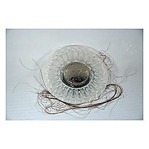 Hairbine Hair Drain Catcher - for Tub and Shower Pop-up Stopper drains, Pet Hair & Debris Trap/Stopper for Bathrooms - Drain Cover & Protector - Fight Clogs & Buildup - Patent Pending