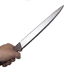 Hero's Edge Fake Knife Foam Rubber Large Serrated Style Safe Prop or Halloween Accessory