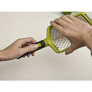 Joseph Joseph Twist Grater 2-in-1 Grater with Adjustable Handle, Extra Course and Fine,Green