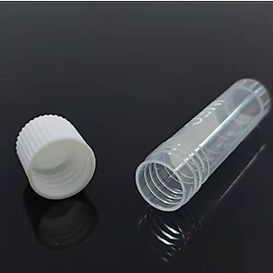 WOHUAFUN 2.0 ml Cryovial, External Cap, Polypropilene Bag x 50 Color Assorted