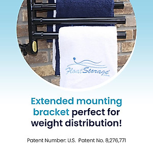 The Original Hanging Towel Rack - Wall-Mounted Outdoor Pool Towel Rack with 6 Swivel Arms for Convenient Storage - Patented Rust-Free and Durable PVC Towel Rack Design - No Assembly Required (White)