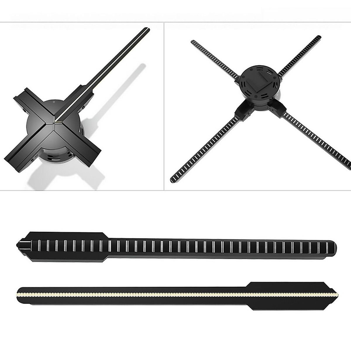 GIWOX 3D Hologram Fan with WiFi, 640PX Hi-Resolution 20.5'' Holographic Video Projector, Graphic 3D Video-3D Advertising Display is Best for Business Store Shop Holiday Events Display (52cm)