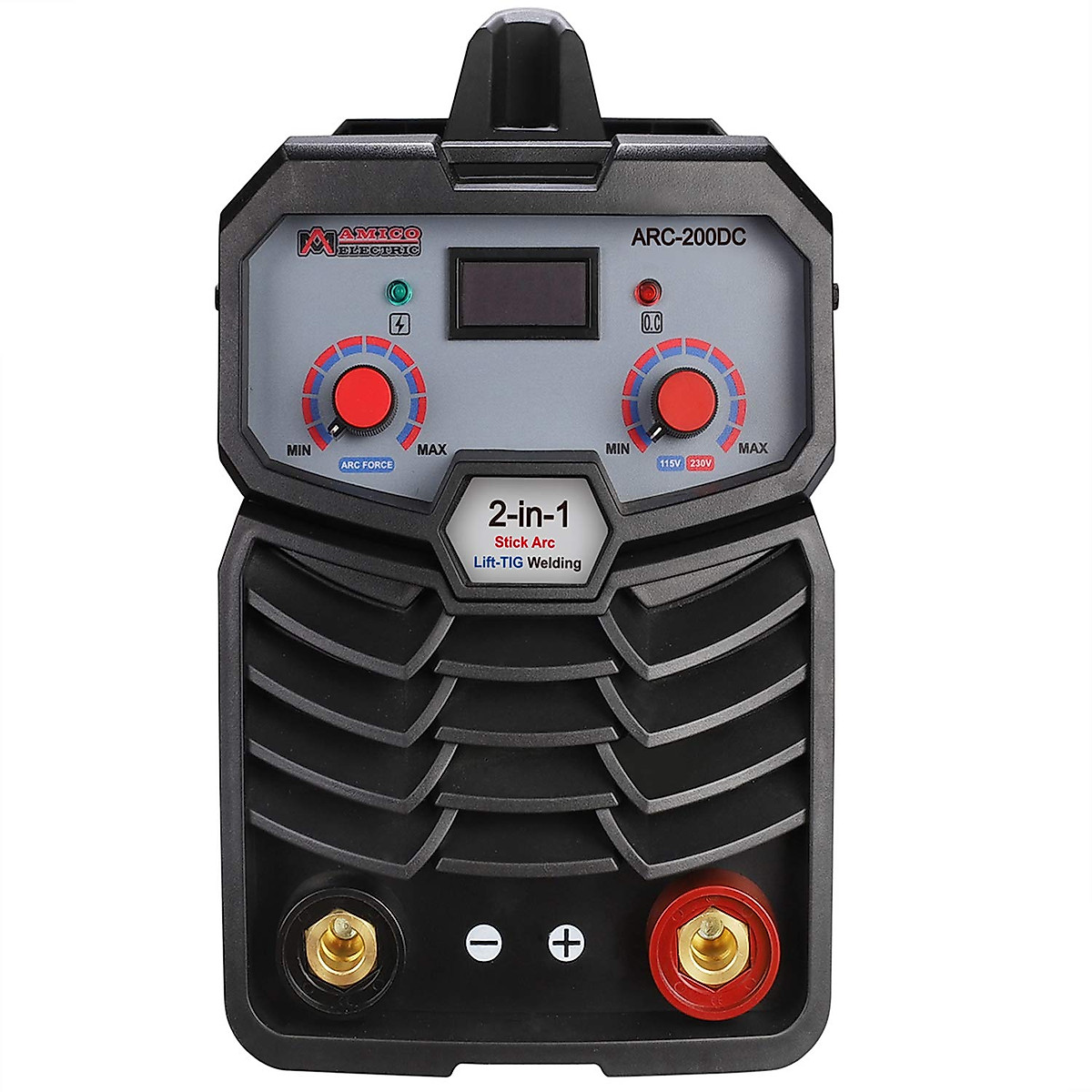 LANCERGEARS Amico ARC-200, 5-200 Amp Stick Arc Lift-TIG Combo Welder, 100-250V Wide Voltage Welding, 80% Duty Cycle, Compatible with All Electrodes: E6010 E6011 E6013 E7014 E7018 etc.