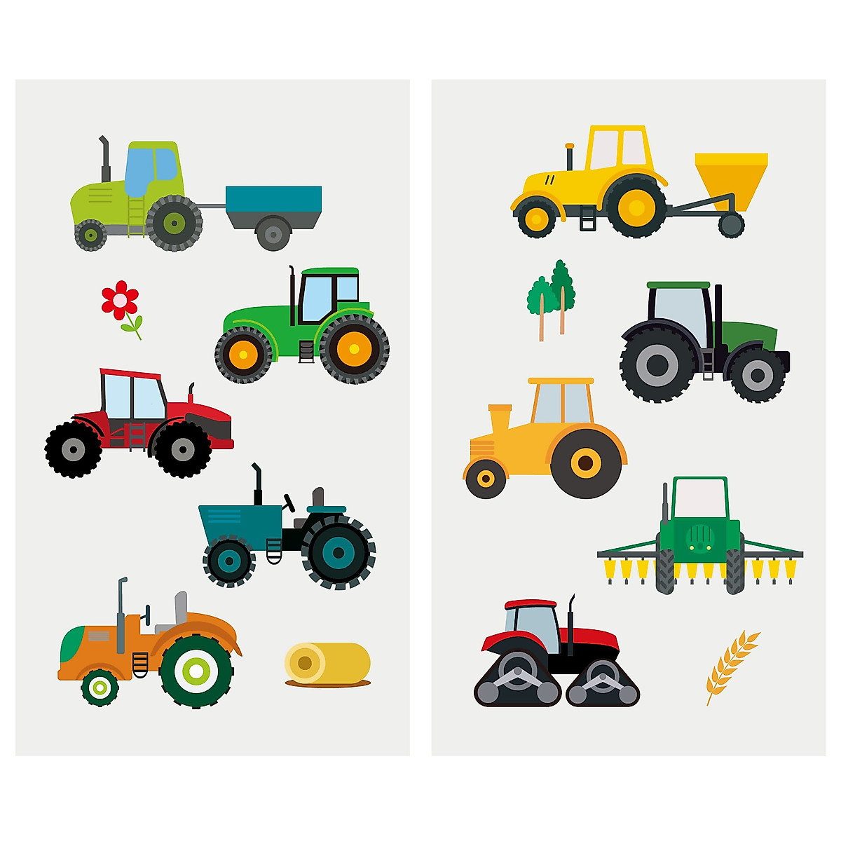 24 Sheets Tractor Temporary Tattoos, Birthday Decorations Tractor Party Favors