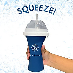 Furozun Slushy Maker Cup - Frozen Magic Insta Slushie and Shake Maker - Freezing Smoothie and Iced Slurpee - Squeeze Reuse and Portable - Perfect Summer Chill Gift Kids