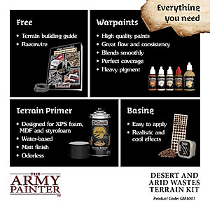 The Army Painter Dungeons and Dragons Starter Terrain Paint Set with 5 Terrain Paints, 1 Spray, Basing Materials - Gamemaster (Dungeons & Caverns Terrain Paint Starter Set)