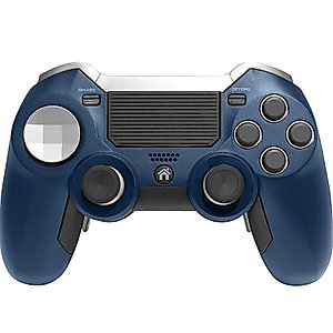 Eagolloar Modded Controller for PS4,Wireless Rapid Fire Scuf PS4 Elite Gaming Controller with Trigger Stops and Back Paddles for Remapping Buttons