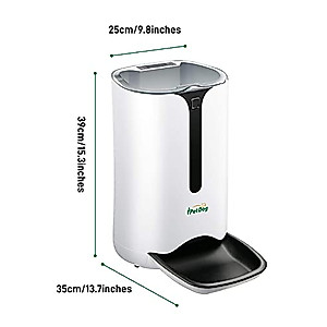 iPetDog Automatic Cat Feeder,7L Smart Auto Pet Dog Feeders, Dog and Cat Food Dispenser with Voice Recorder, Portion Control and Programmable Timer for 4 Meals