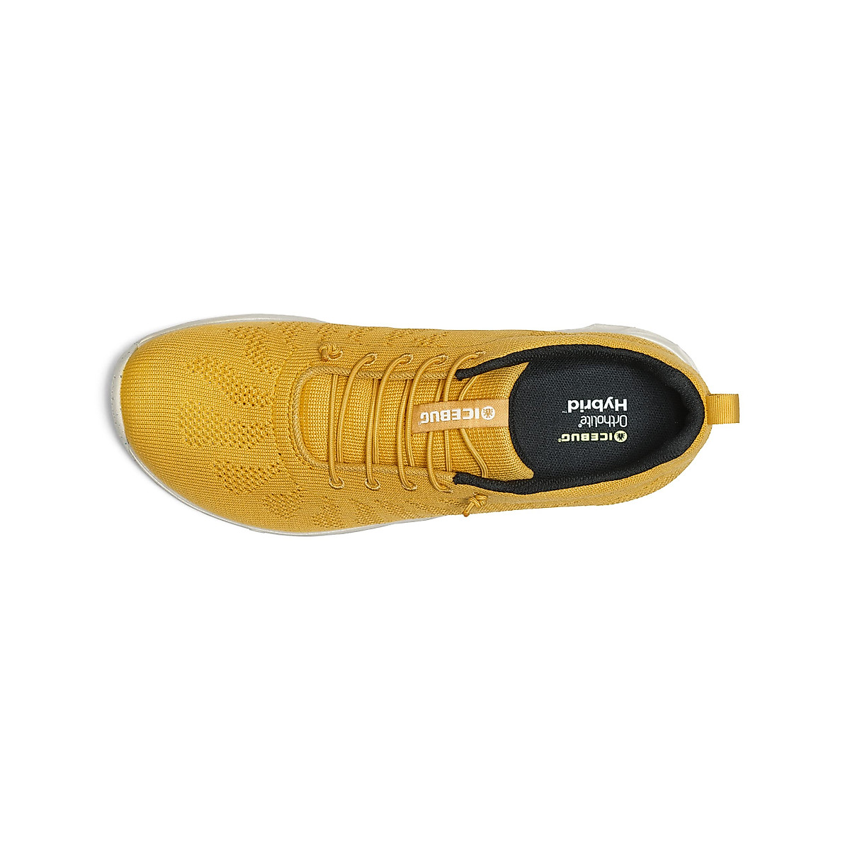 Icebug Eli RB9X Walking Shoe with Traction Sole, Mustard, 6.5