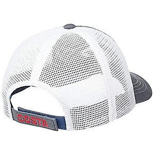 Costa Mesh Trucker Hat, Slate Blue + White