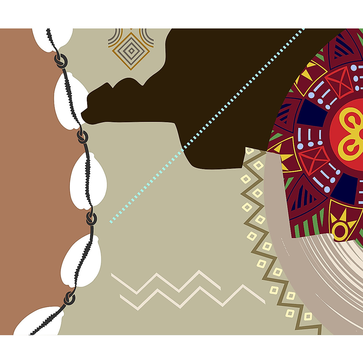 Congo Map Poster Art DRC Central African Decor Design Unframed