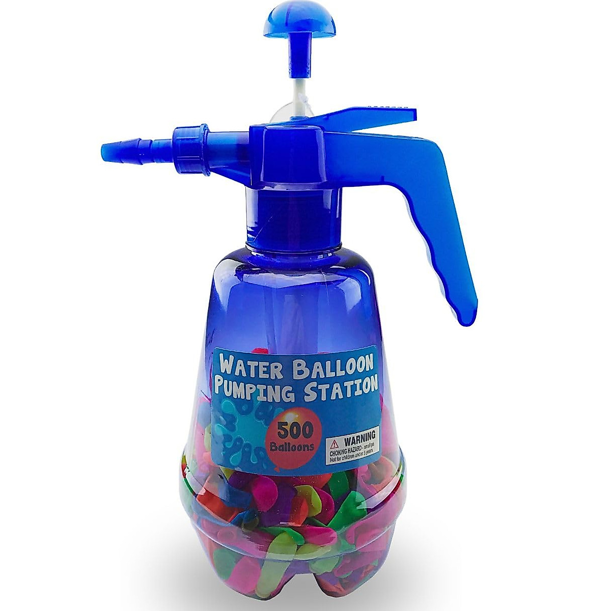 Water Balloon Portable Filling 3-in-1 Pumping Station, Pump Fills with Air or Water, Includes 500 Balloons and Water Pump for Kids Parties