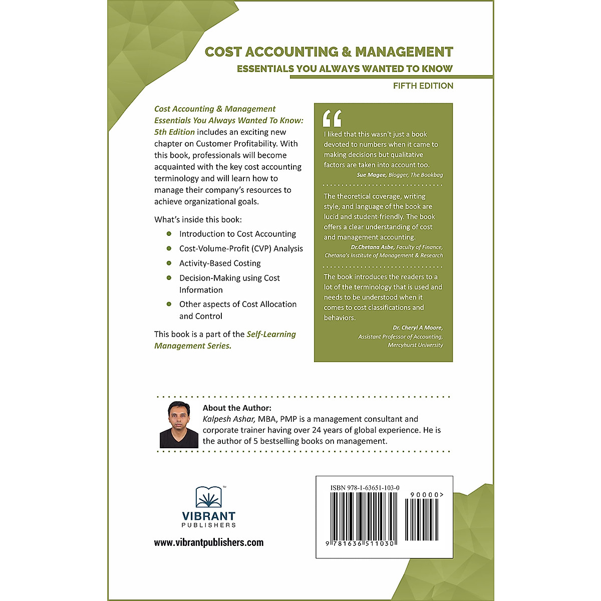 Cost Accounting and Management Essentials You Always Wanted to Know: 5th Edition (Self-Learning Management Series)