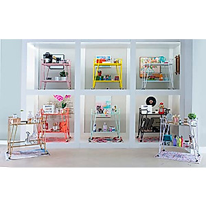 Linon Gina Mid-Century Bar Cart, Gold