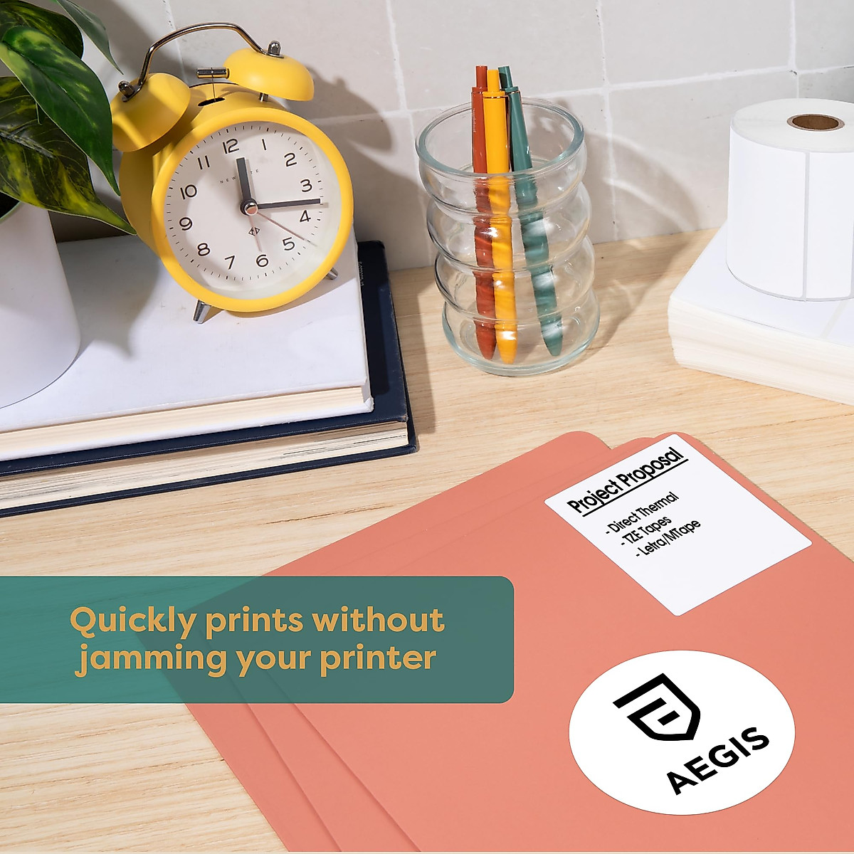 Aegis Adhesives - 1.2” X 0.85” Direct Thermal Multipurpose Labels for Return Address, QR Barcodes, Perforated & Compatible with Zebra Desktop Printers (12 Rolls, 1500/Roll)