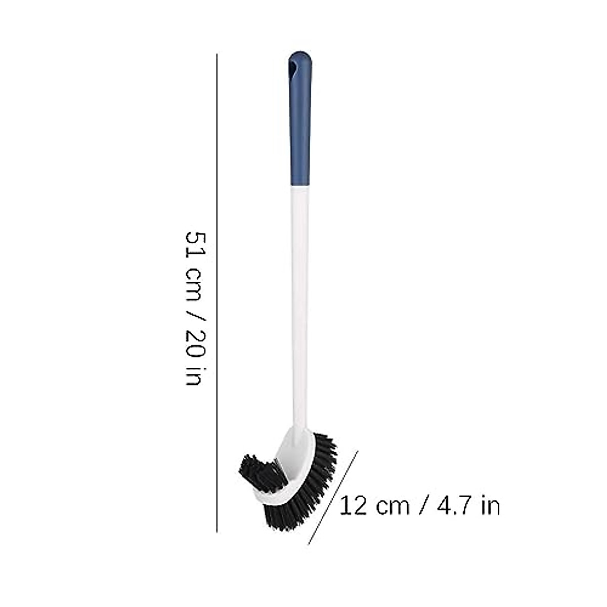 Plastic Toilet Brush Modern Toilet Bowl Brush Wall Mount Long Handle Toilet Cleaner Brush and Holder Set 4.7 X 20 Inches