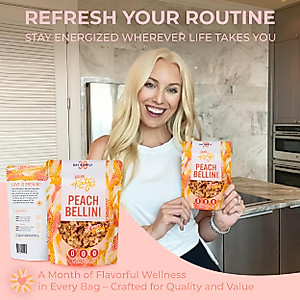 Katy’s Peach Bellini Loose Leaf Tea | Fruity & Refreshing White Herbal Tea | Caffeine-Free Peach Tea | 30+ Cups | Hot or Iced | Apple, Peach & Mango | Premium Quality | Woman-Owned | 2.75oz Pouch