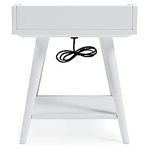 Signature Design by Ashley Blariden Modern Accent or End Table, White