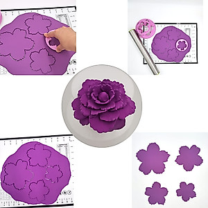 gobaker Big Peony Flower Cutters Set, Fondant Cake Gum Paste Flower Petal Cookie Cutter for Cake Decoration