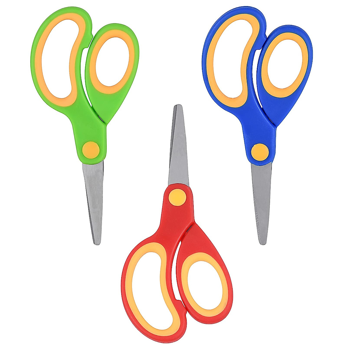 ELECKEY Scissors for School Kids Student, Kids Scissors 36 Count Bulk Set Teacher Pack(Rounded-tip, Blunt), 5 Inch