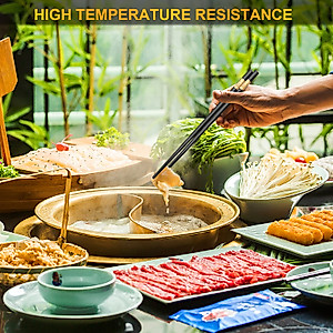 10 Pairs Reusable Chopsticks Dishwasher Safe,9.5 Inch Fiberglass Chopsticks Set, Japanese Chinese Korean Chopsticks for Food, Non-Slip, Easy to Use (Black Chopsticks)