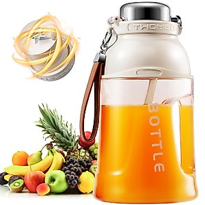 TWOMEOW Portable Blender for Shakes & Smoothies 50oz Cordless Personal Blender with 8 Sharp Blades for Powerful Blending TypeC Rechargeable Fresh Juice Blender Sports Bottle BPA Free for Outdoor White