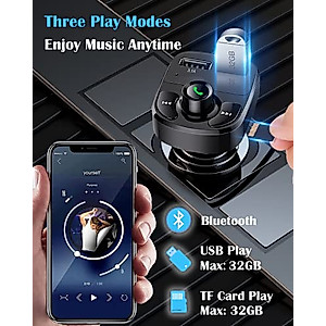 Handsfree Call Car Charger,Wireless Bluetooth FM Transmitter Radio Receiver,Mp3 Audio Music Stereo Adapter,Dual USB Port Charger Compatible for All Smartphones,Samsung Galaxy,LG,HTC,etc.