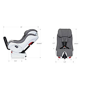 Clek Foonf Convertible Car Seat with Rigid LATCH system, Crumple Zone safety system, Adjustable Headrest, Reclining Design and Anti-Rebound Bar (Cloud)