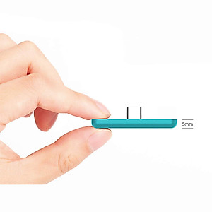 Bluetooth Adapter for Nintendo Switch Accessories USB-C Connector Wireless Audio Transmitter with aptX LL, Support in-Game Voice Chat,Connect AirPods Headphones - Turquoise