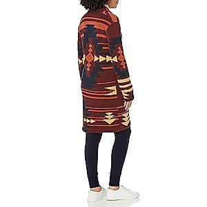 Pendleton Women's Graphic Sweater Coat, Maroon Multi, X-Large