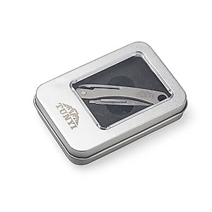 TUNYI Titanium Alloy Daily Mini Pocket Folding Utility Knife with 10 Replaceable Quick Change Blades, Ultra Compact and Lightweight