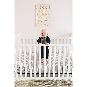 Premium Fitted Knit Crib Sheet/Toddler Sheet "Midtown" by Copper Pearl