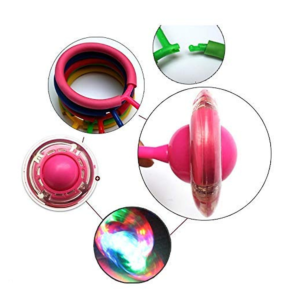 Sports Ankle Skip Ball,Light Up Skip Ball,bop it Ankle Toy for Kids Children's Day Christmas 5 Colors (Red)