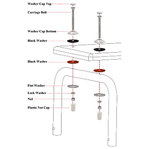 DB-TB-M White Diving Board Mounting Kit Replacement for Two Hole Residential Diving Boards