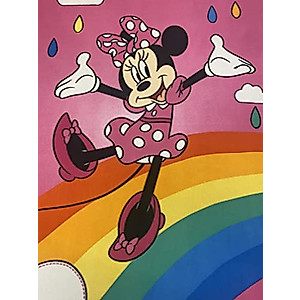 MinnieMouse Cozy Fleece Throw Blanket 40 x 60 (Pink)