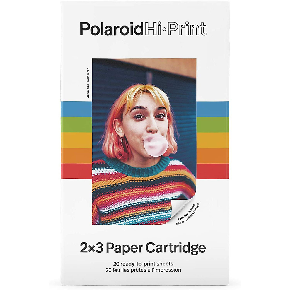 Polaroid Hi-Print 2X3 Paper Cartridge 20 sheets + Purple Album Holds 64 Photos