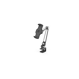 Ledetech Aluminum Adjustable Long Arm Tablet iPad Stand with 360° Swivel Bracket for Any 4-12.9" Smart Devices fits in Office Desk (Black)