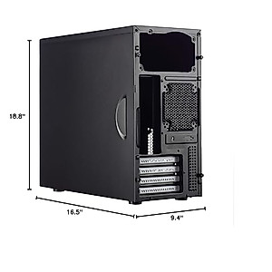 Fractal Design Core 1100 - Mini Tower Computer Case - mATX - High Airflow and Cooling - 1x 120mm Silent Fan Included - Brushed Aluminium - Black