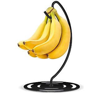 Coopenju Banana Holder Stand Stainless Steel, Modern Banana Tree Hanger with Larger Base & Won't Topple Over, Banana Hanger Rack for Any Kitchen Countertop