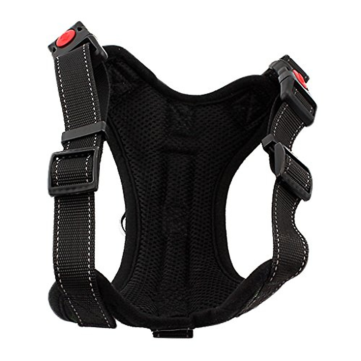 Heavy Duty Adjustable Pet Puppy Dog Safety Harness with Leash Lead Set Reflective No-Pull Breathable Padded Dog Leash Collar Chest Harness Vest with Handle for Small Medium Large Dogs Training Walking