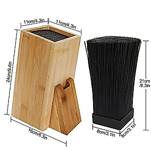 Universal Knife Block, Kitchen Knife Holder, Space Saver Knives Storage, Easy to Clean, Large Capacity, Kitchen Household Multifunctional Knife Storage and Placement Rack