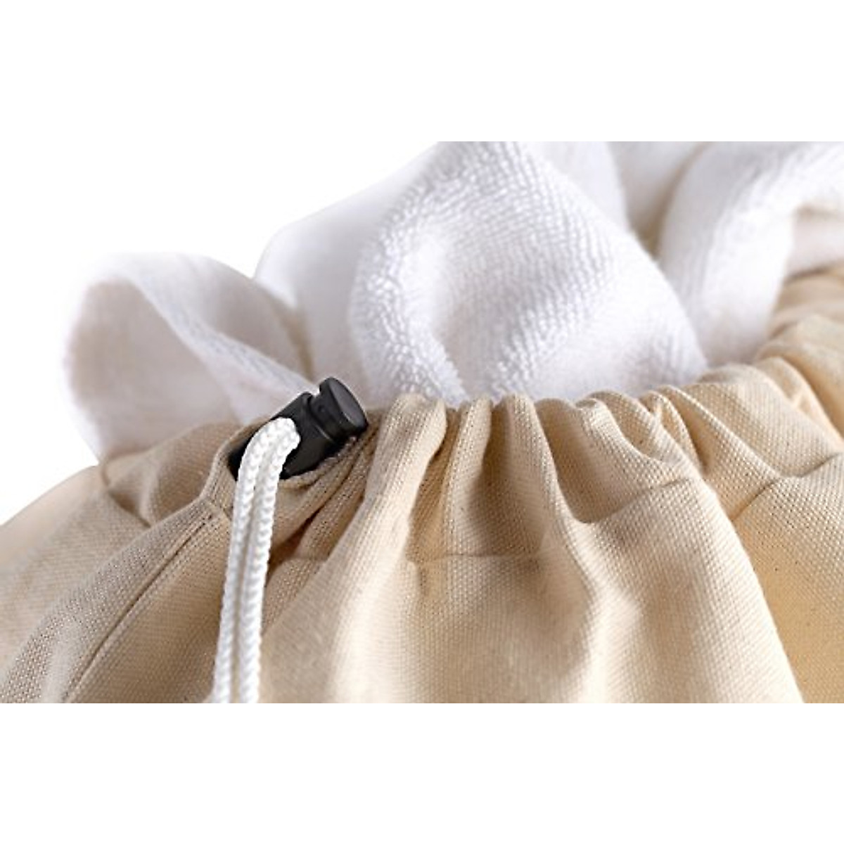 Cotton Laundry Bag - The Extra Heavy Duty Washable Laundry Bag with Drawstring Makes a Great Cloth Storage Sack for Sleeping Bag, Linen Basket Liner, Hamper Liner and Travel. (2-Pack)