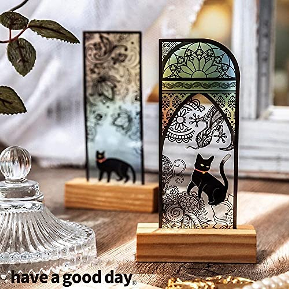 A Good Day PET Bookmark Cat Literature and Art Account Page Daily Page School Reading Book Stationer Y1X9 6 Folder Creative Mark