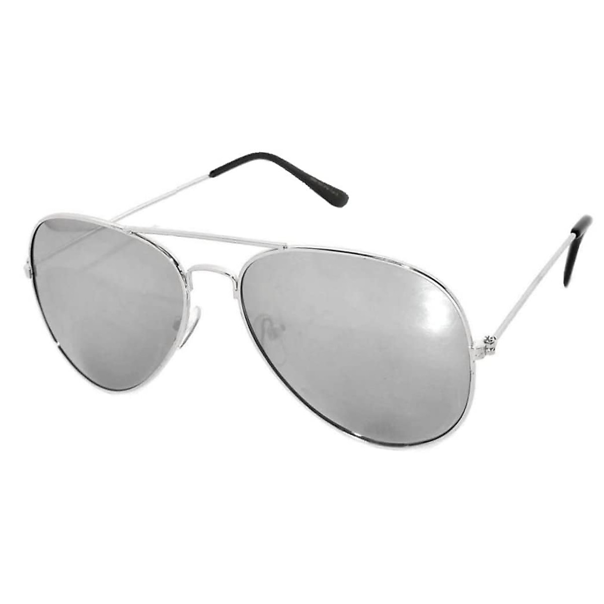 12 Pack Aviator Mirrored Lens Eyeglasses Black, Silver Frames OWL ®.
