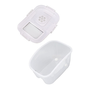 TOPINCN Airtight Rice Storage Container, Bulk Food Container Bin with Measuring Cup, for Rice Flour Cereal Pet Food Storage (5KG)