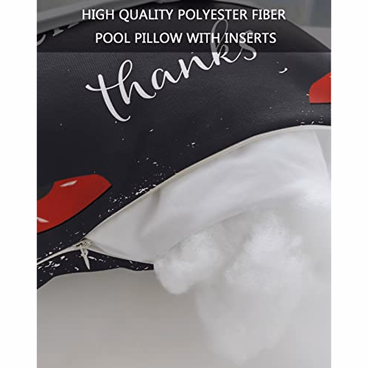 SEVENBABU Throw Pillows with Strap, Neck & Lumbar Support Pillow Oudoor Patio Pillows, Welcome Red High Heels Pillow for Recliner, Beach Chair, Office Chair, Sofa, Armchair