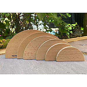 TickiT Natural Architect Panels - Arches - Set of 6 - Stacking Blocks for Ages 1+ - Open-Ended Toys