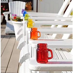 He Mason Jar Shooter Glass (Set of 6), Assorted Colors