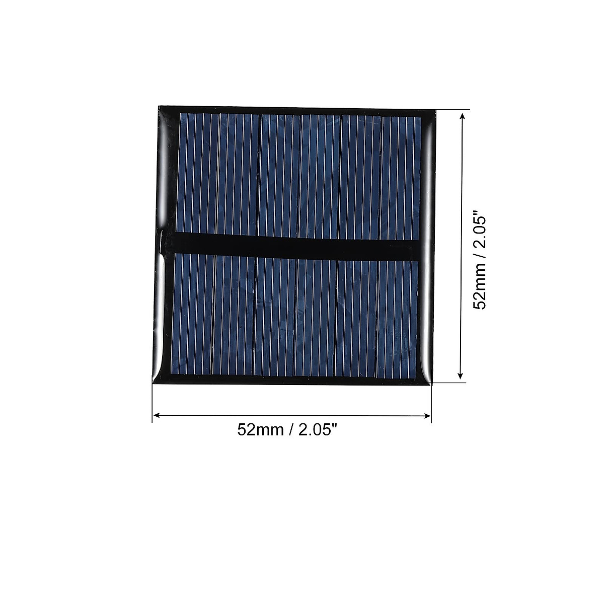 MECCANIXITY Mini Solar Panel Cell 3V 125mA 0.375W 52mm x 52mm for DIY Electric Power Project Pack of 5