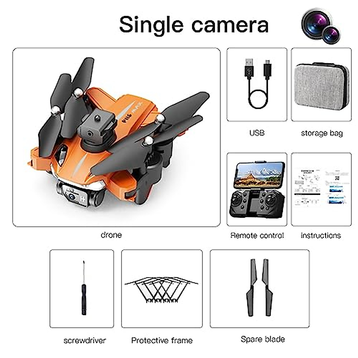 Lopeceal Mini Drone with 8K Dual Camera for Kids and Adults, GPS Remote Control Drone - Brushless Motor 5G WiFi 360° Obstacle Avoidance Foldable Quadcopter Headless Mode and One Key Take-Off/Land Or